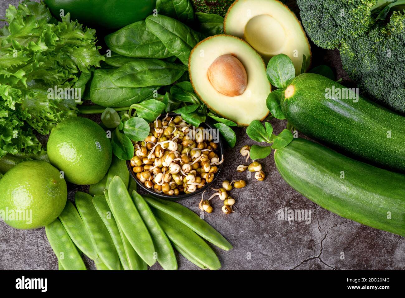 Super food.Healthy food .Healthy food, green vegetables, avocado, green ...