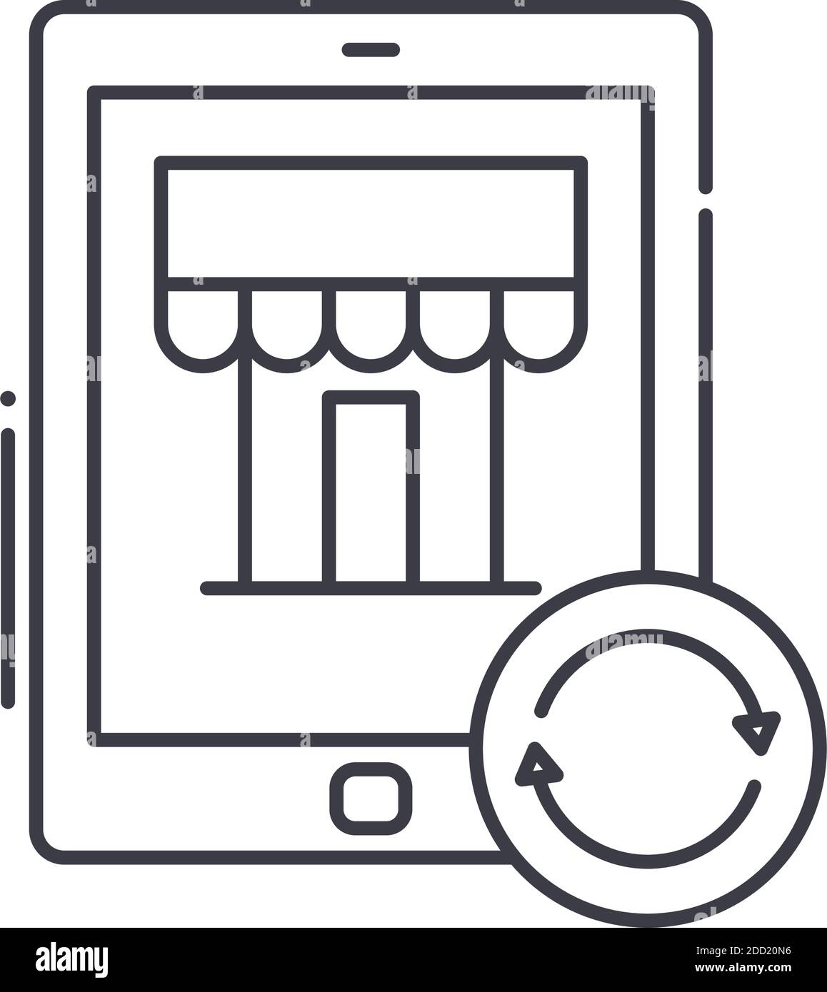 E commerce optimization icon, linear isolated illustration, thin line vector, web design sign ...