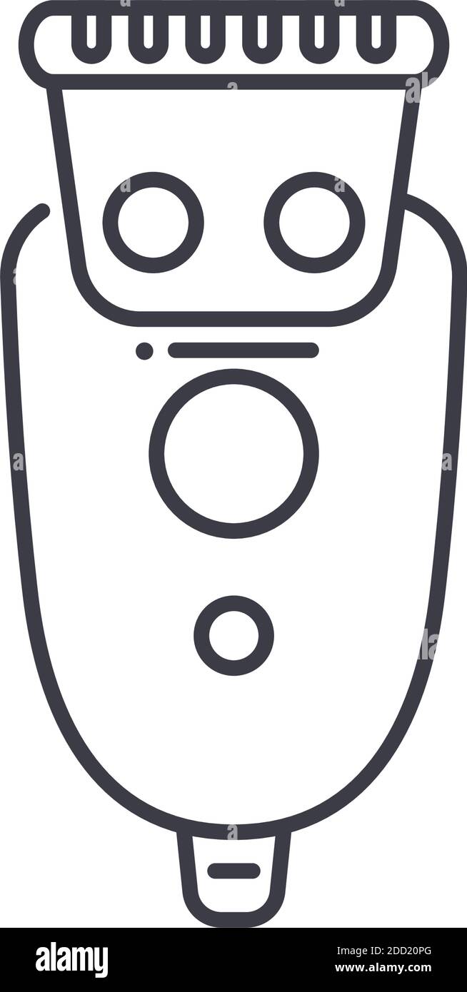 Electric clipper concept icon, linear isolated illustration, thin line ...
