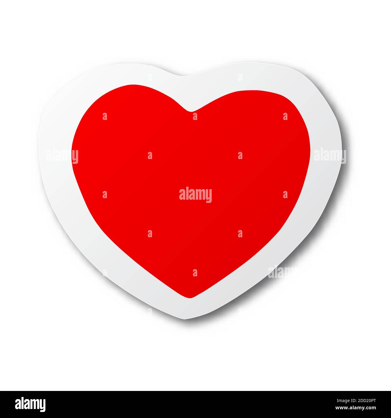 Red heart shadow hand Stock Vector Images - Alamy