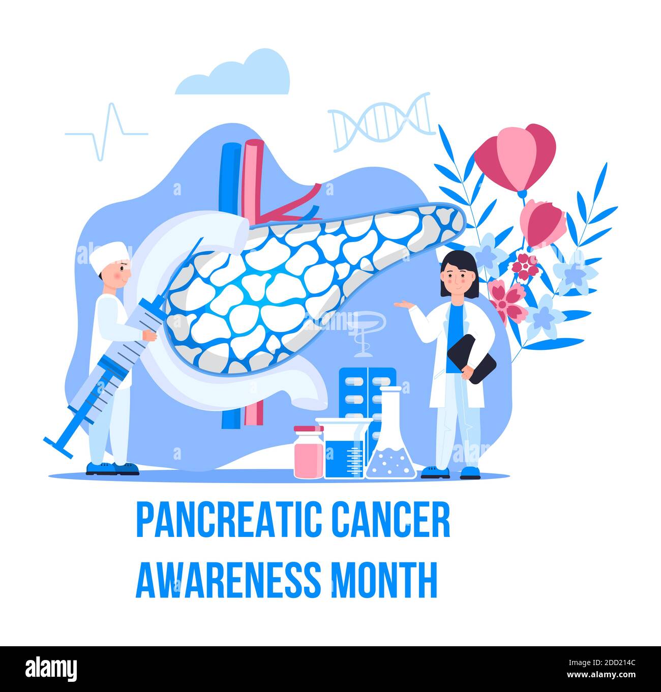 The pancreas digestive enzymes Stock Vector Images - Alamy