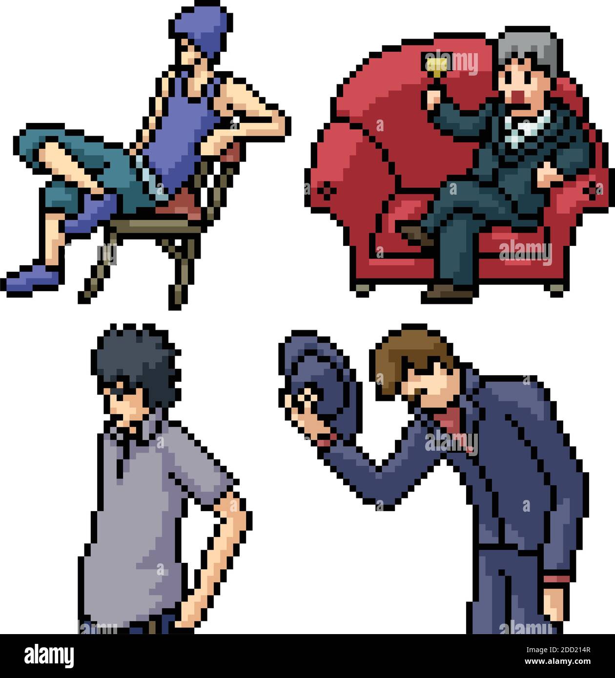 Pixel art manner Cut Out Stock Images & Pictures - Alamy