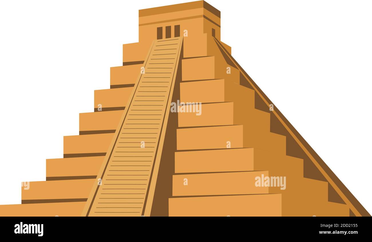 mexican pyramid ancient aztec icon design vector illustration Stock ...