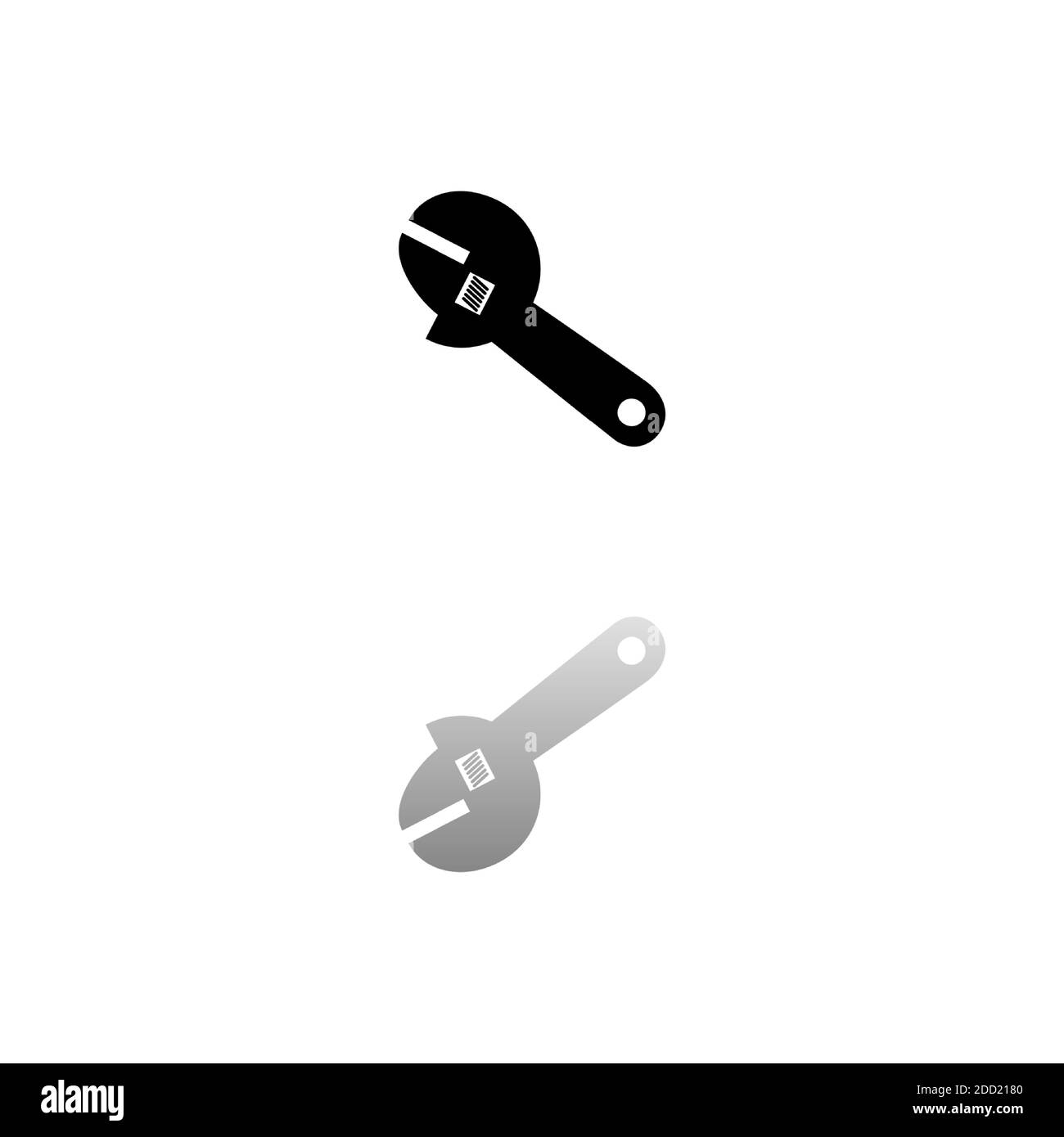 Pipe wrench. Black symbol on white background. Simple illustration ...