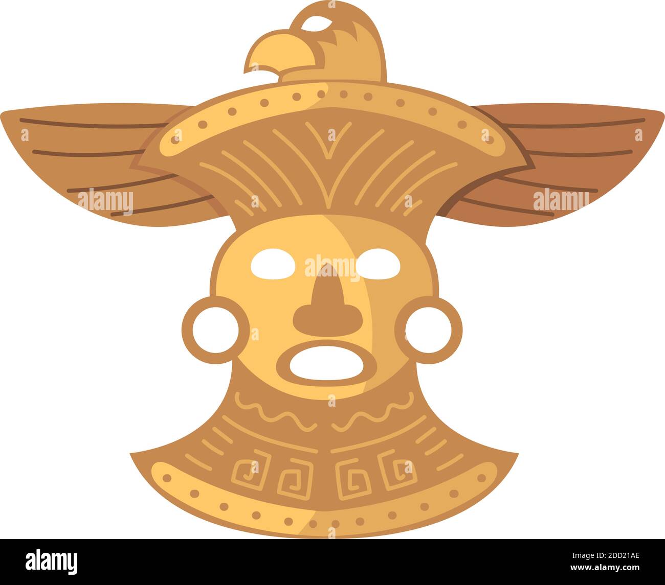 gold aztec ethnic tribal treasure ornament vector illustration Stock ...