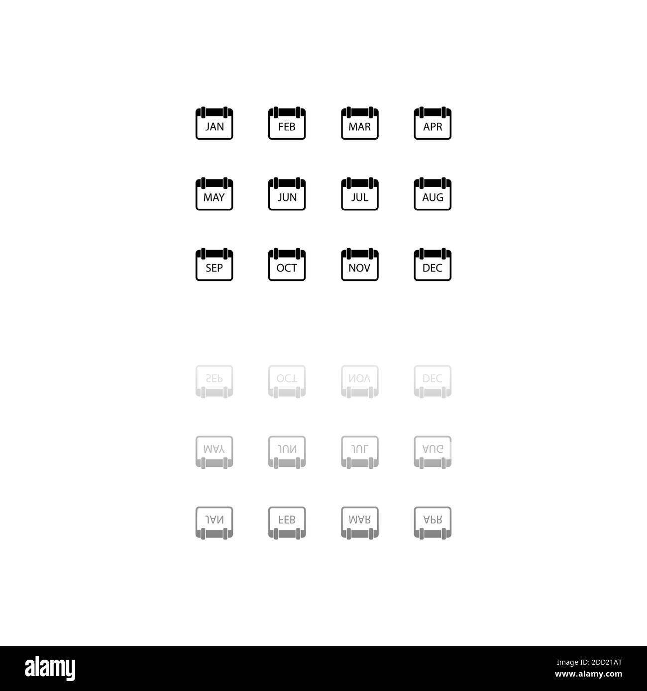 Calendar. Black symbol on white background. Simple illustration. Flat ...