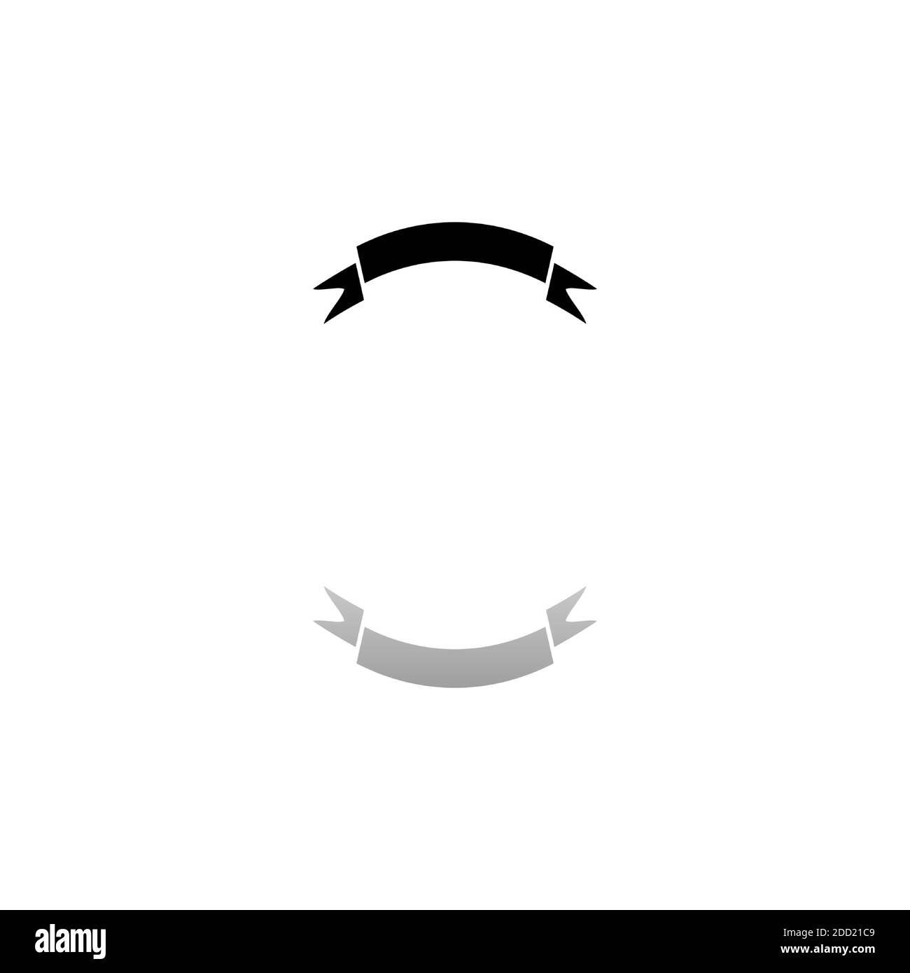 Banner. Black symbol on white background. Simple illustration. Flat ...