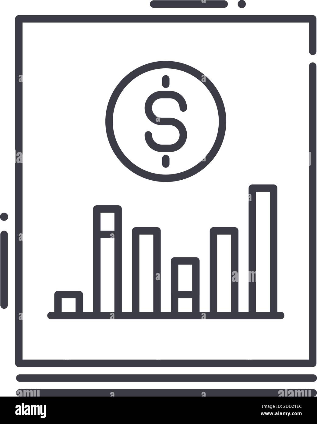 Economic planning icon, linear isolated illustration, thin line vector ...