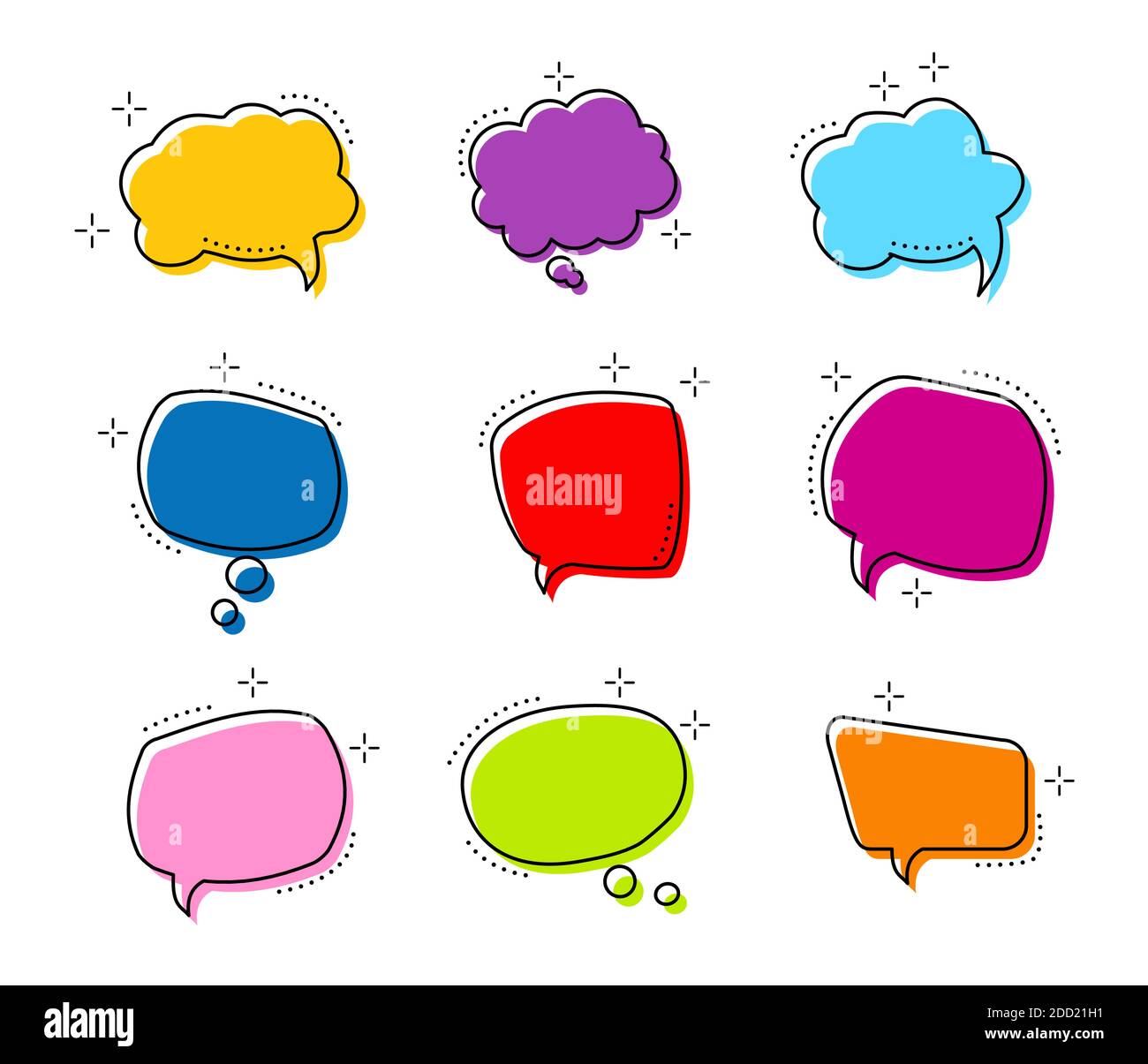 Colored Speech Bubbles Clip Art