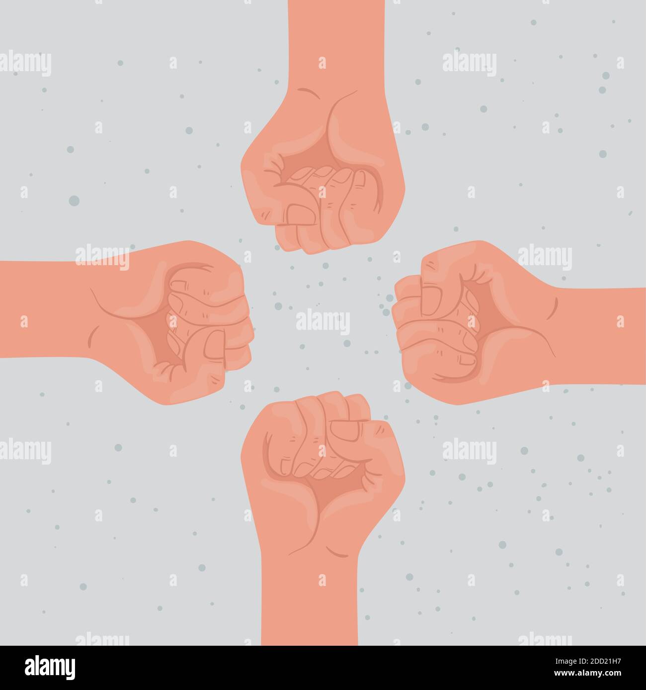 international human rights poster with hands fist around Stock Vector ...