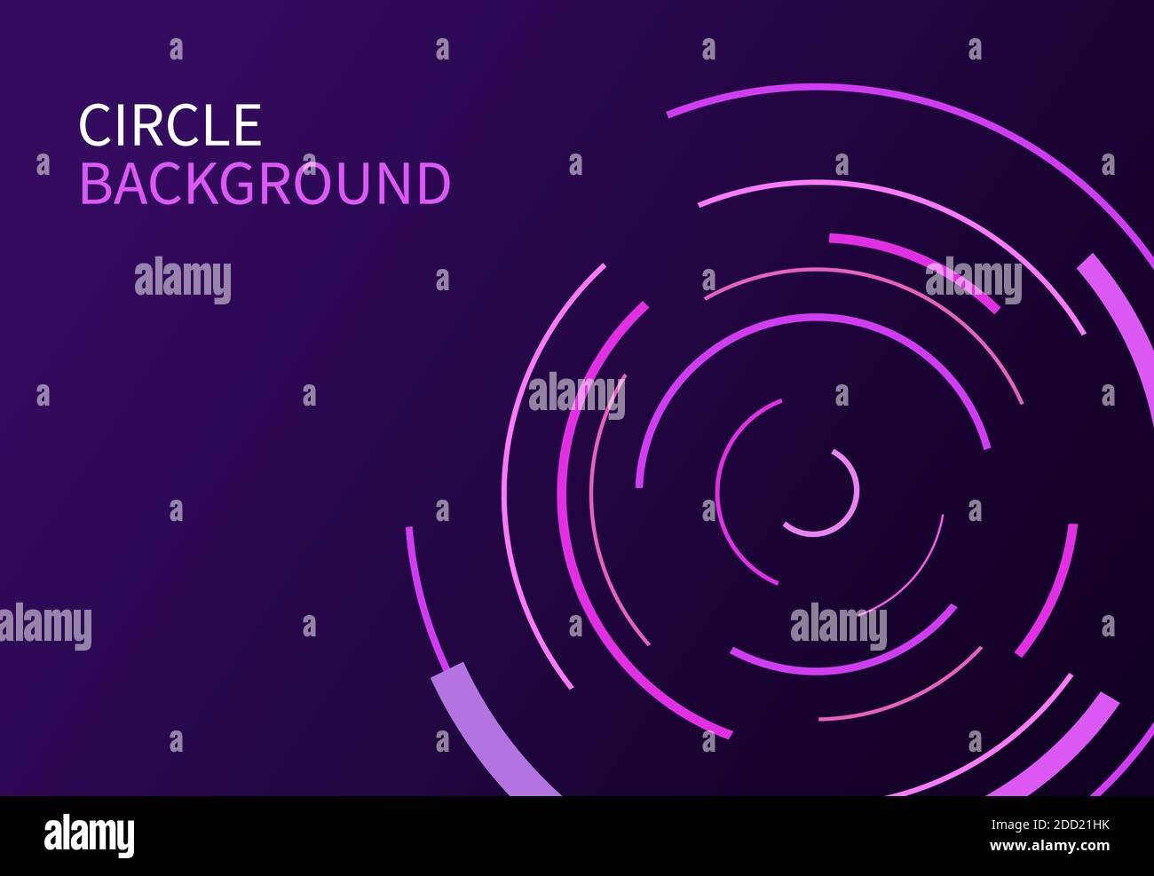 Abstract background with pink circle line on dark blue. Modern design ...