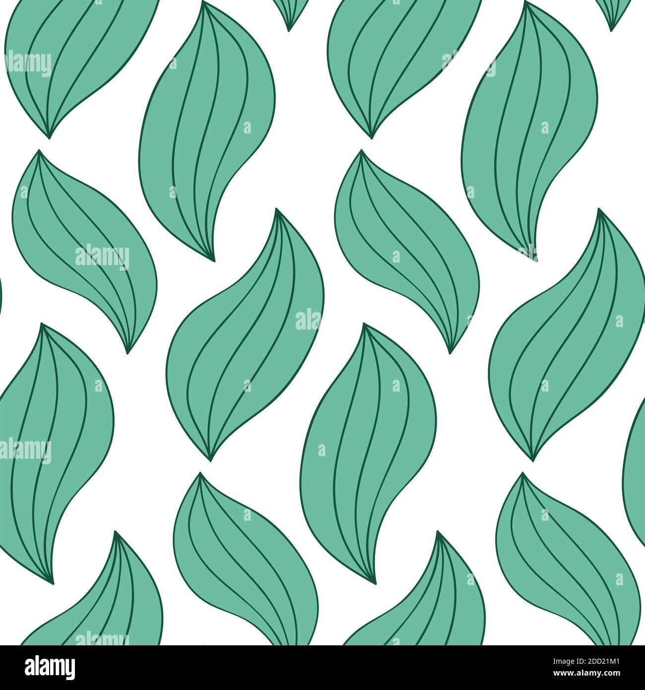 Leaves seamless natural pattern. Abstract geometric linear elements ...