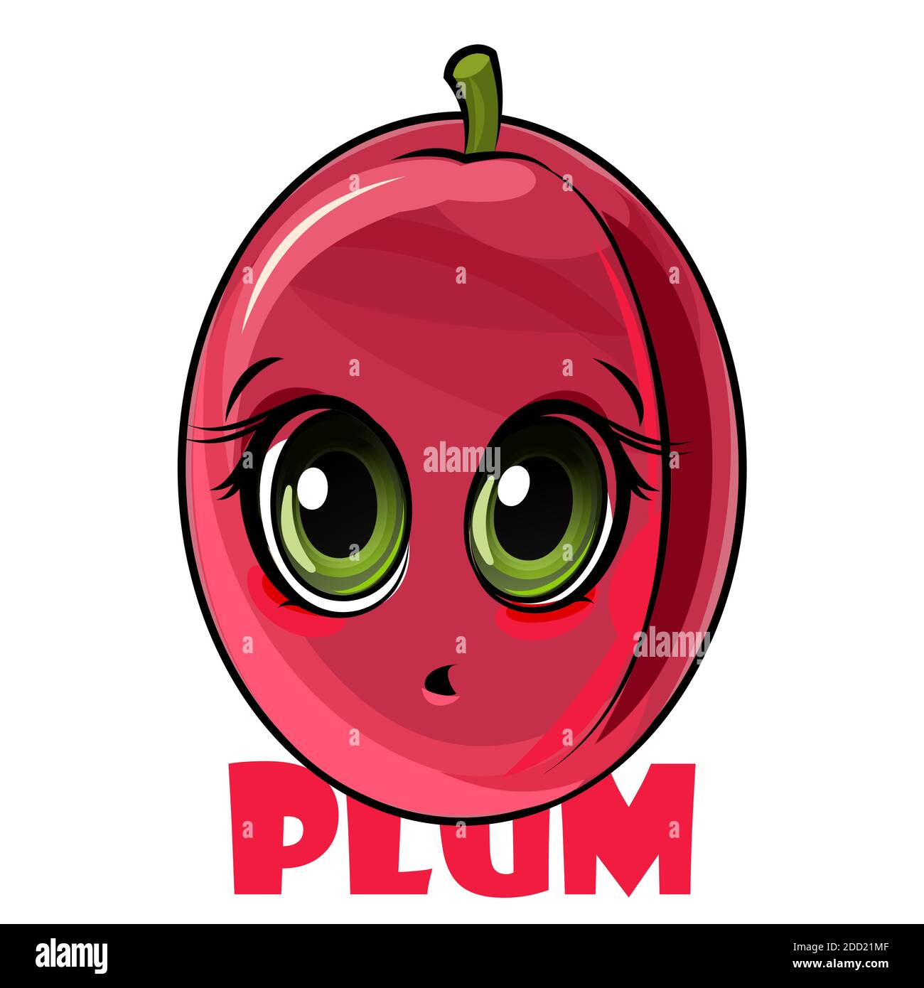 Plum on white Stock Vector Images - Alamy
