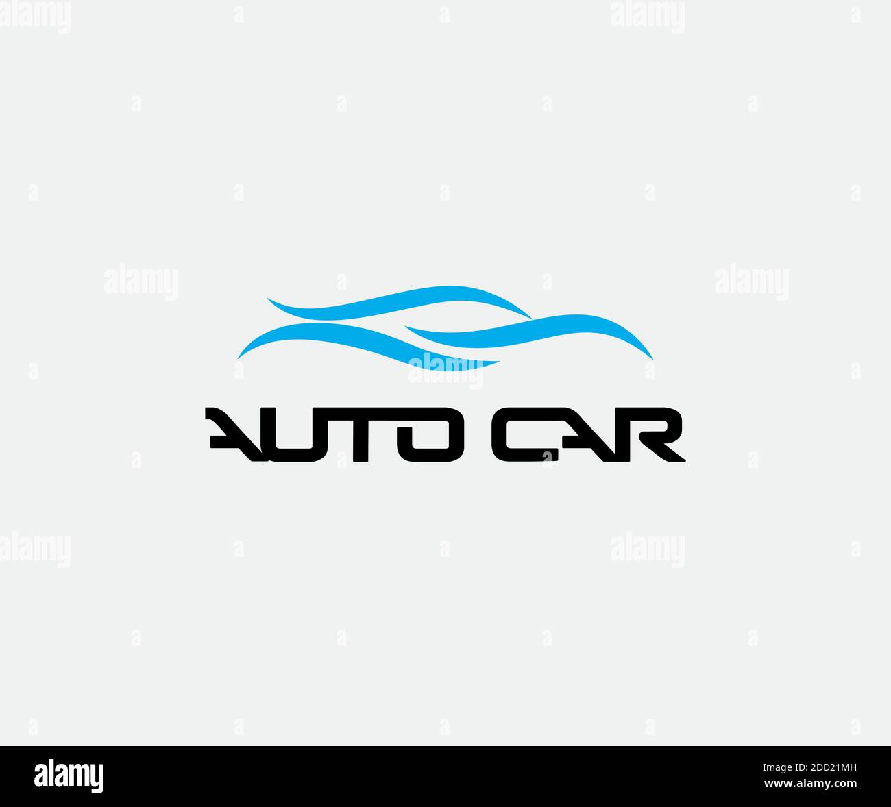 Auto wave lines, isolated icon on white background. Dynamic blue car ...