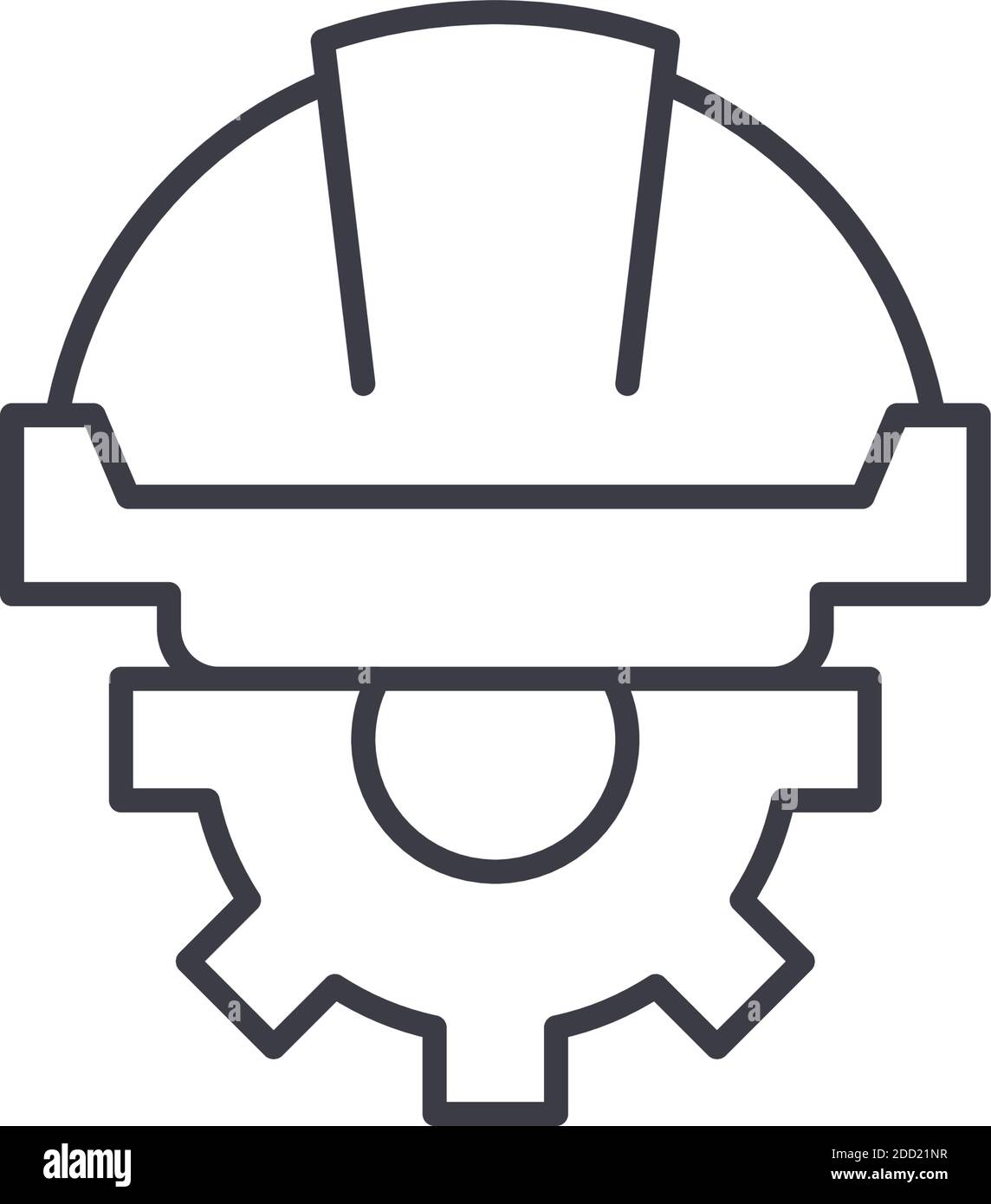 Engineer development icon, linear isolated illustration, thin line ...