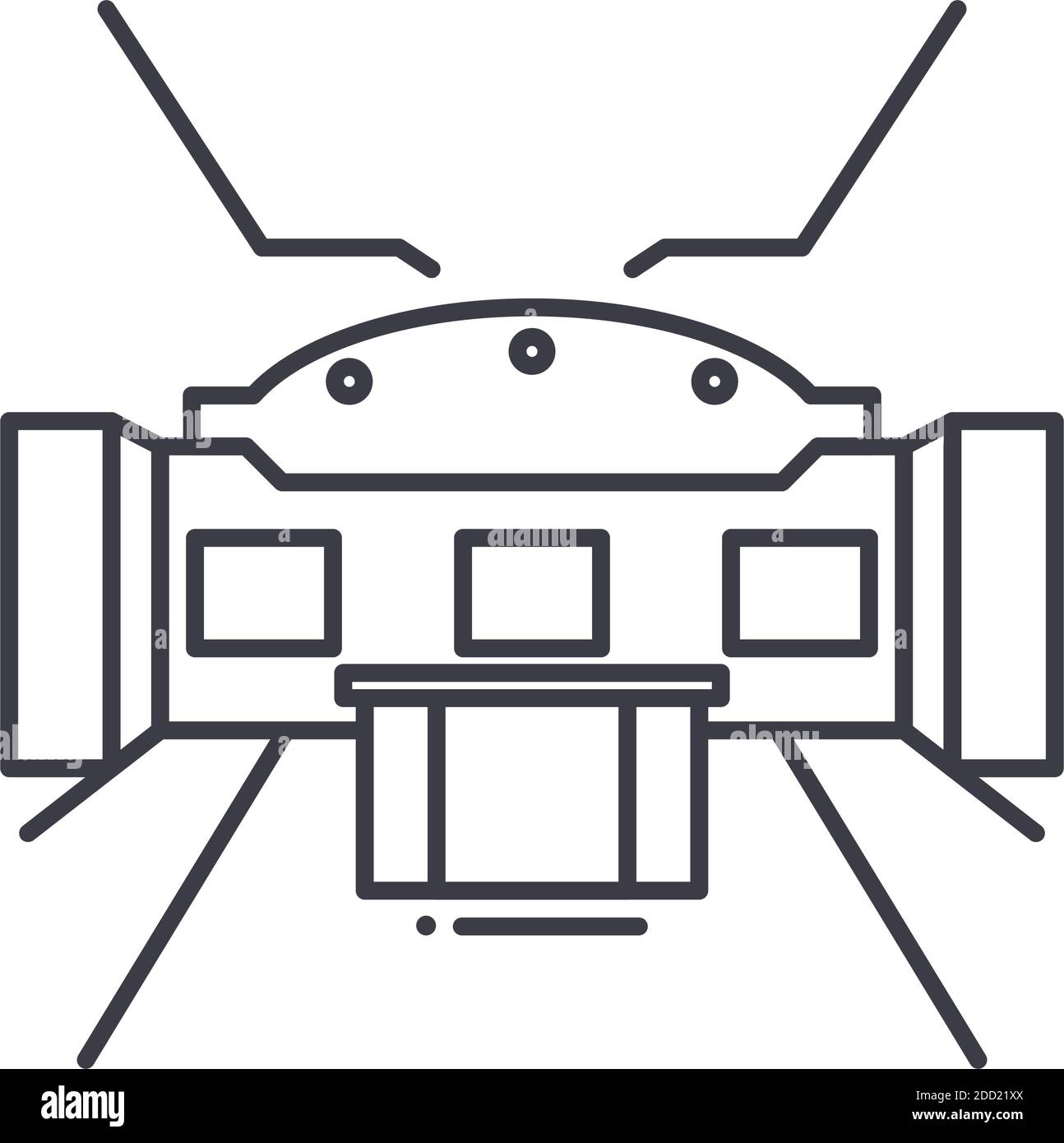 Exhibition icon, linear isolated illustration, thin line vector, web design sign, outline ...