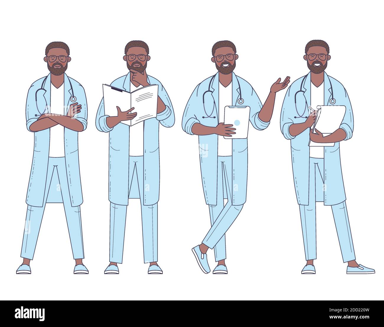 afro american doctor character Stock Vector Image & Art - Alamy