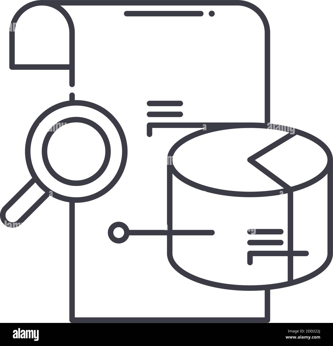 Economic analysis icon, linear isolated illustration, thin line vector ...