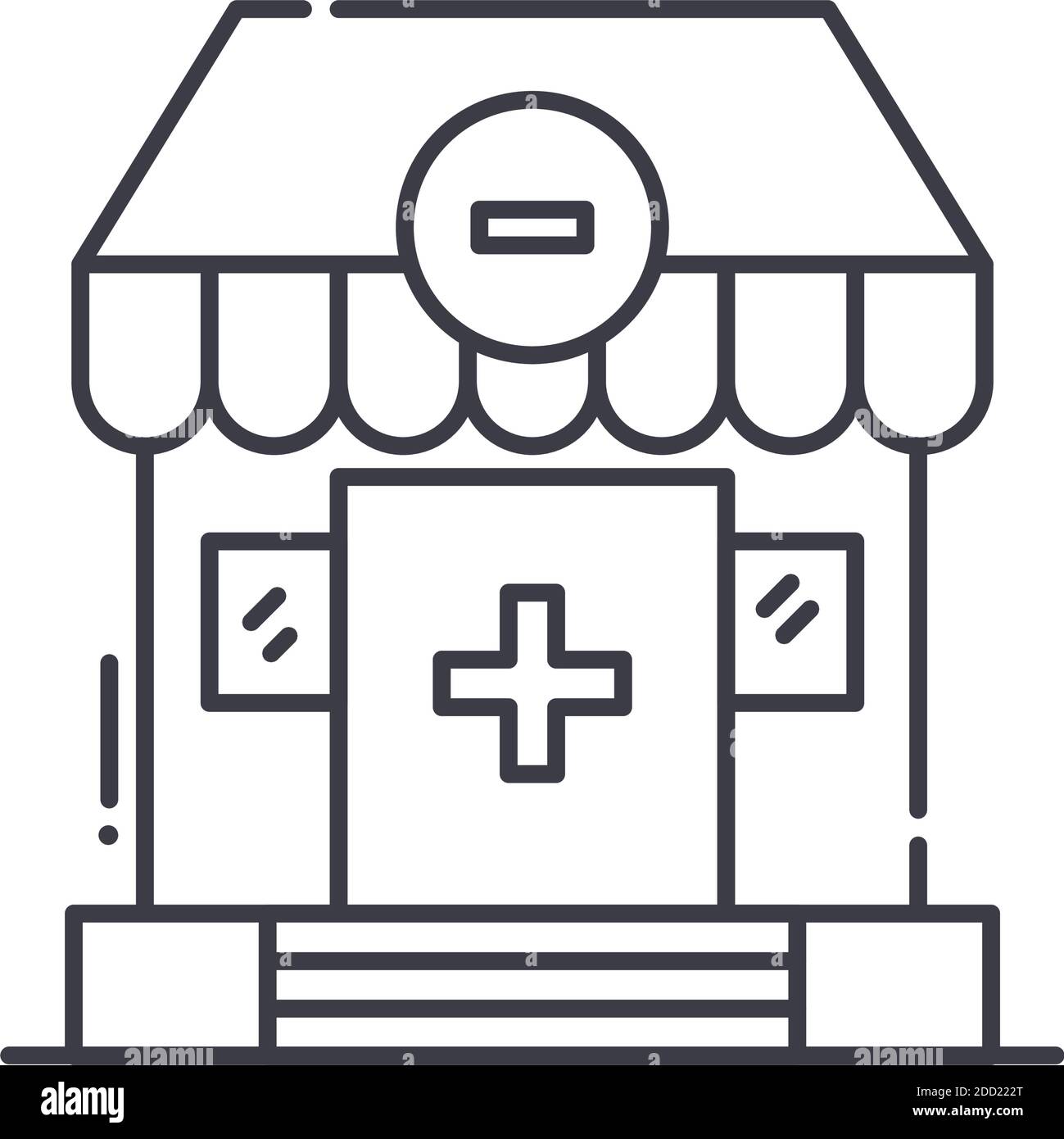 Drug store icon, linear isolated illustration, thin line vector, web ...