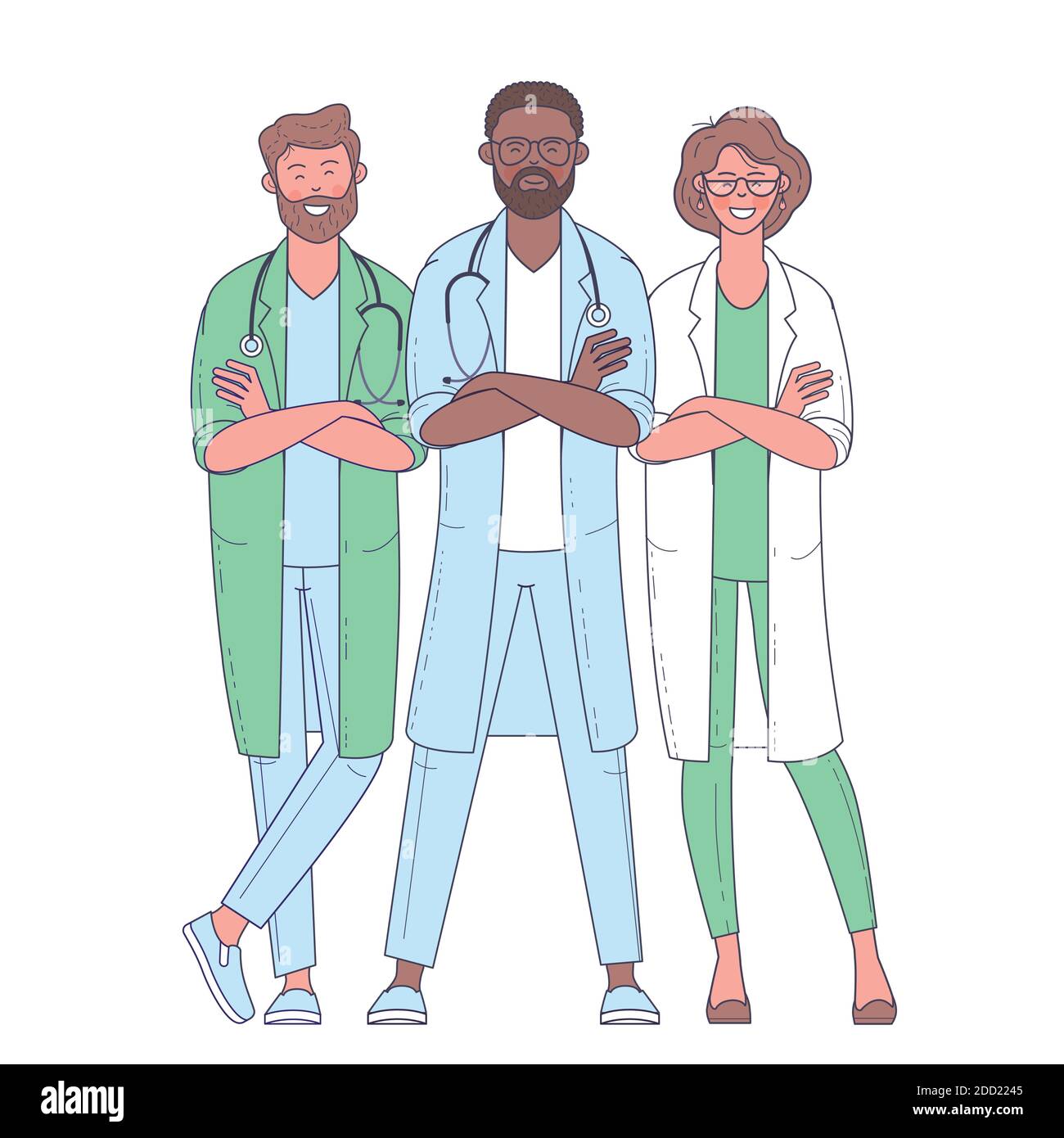 Diverse doctor nurse Stock Vector Images - Alamy