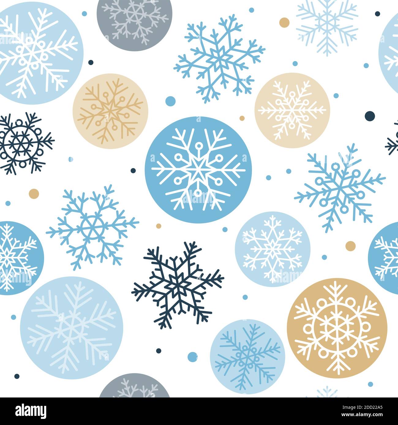 Snowflakes seamless pattern, winter concept vector illustration Stock ...