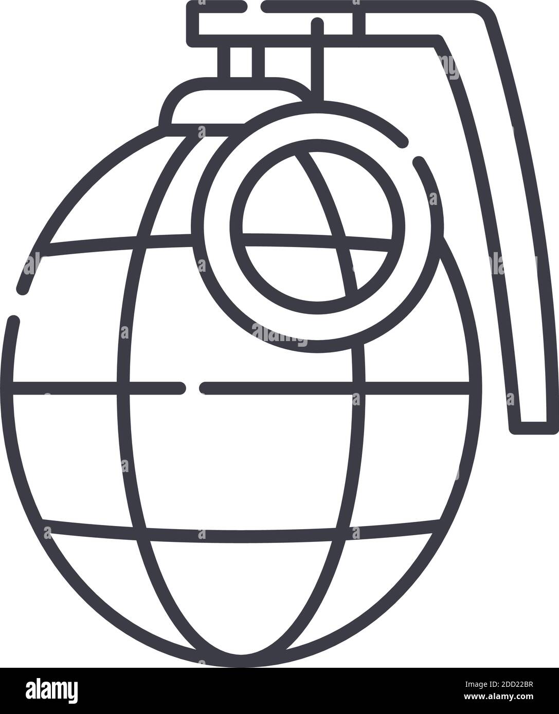 Explosive icon, linear isolated illustration, thin line vector, web ...