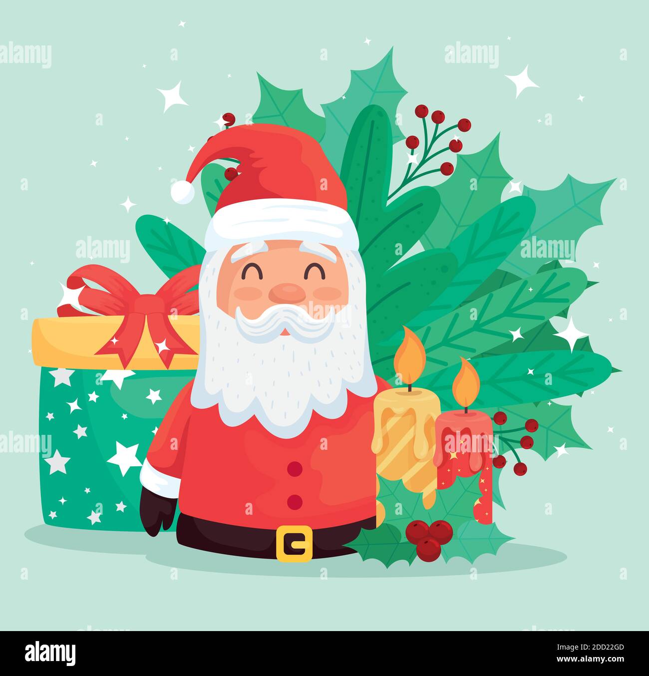 Funny Old Father Christmas Stock Vector Images Alamy