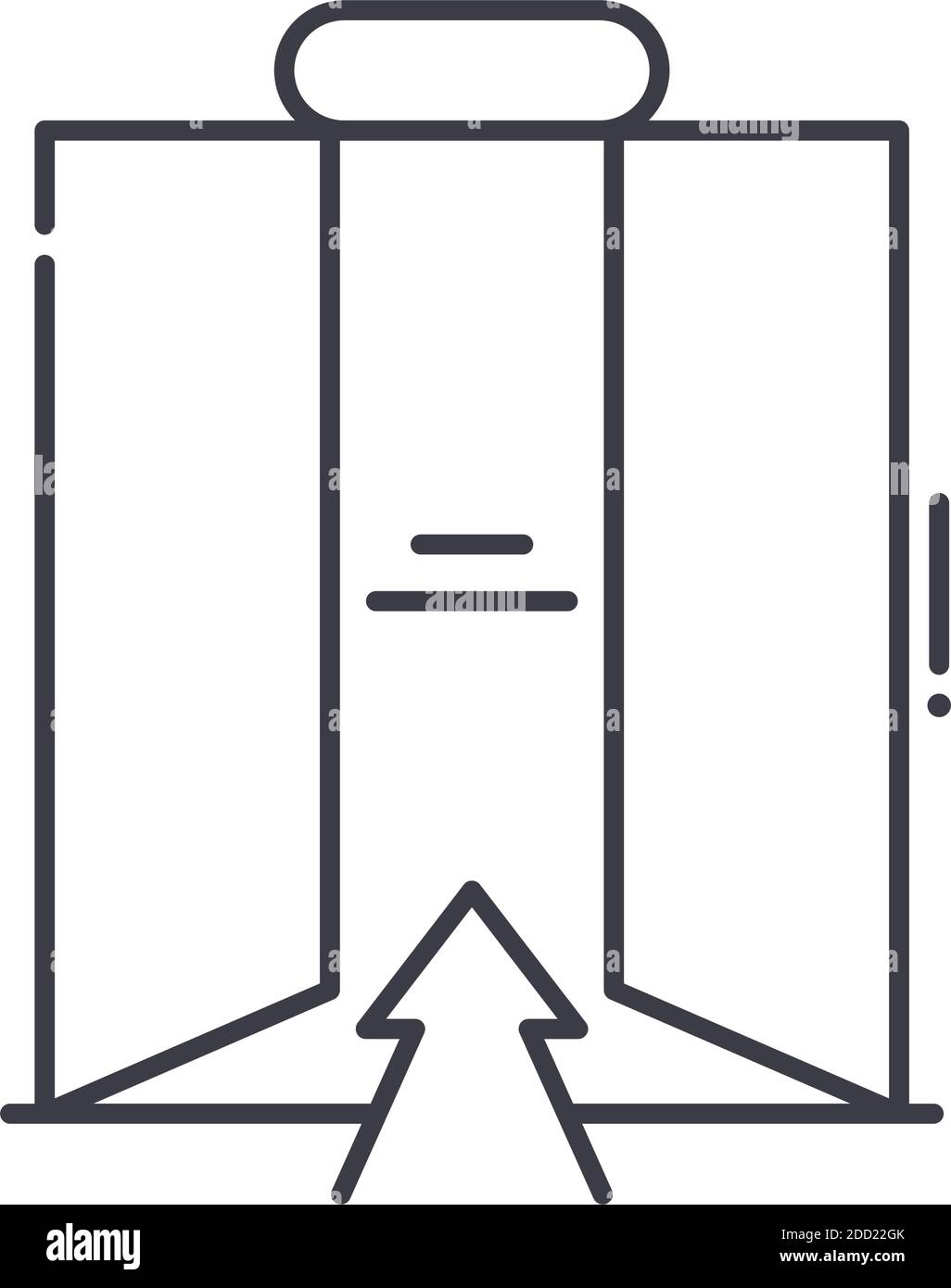 Escape your comfort icon, linear isolated illustration, thin line ...