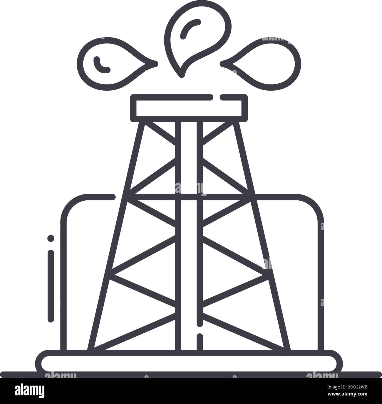 Extraction oil icon, linear isolated illustration, thin line vector ...