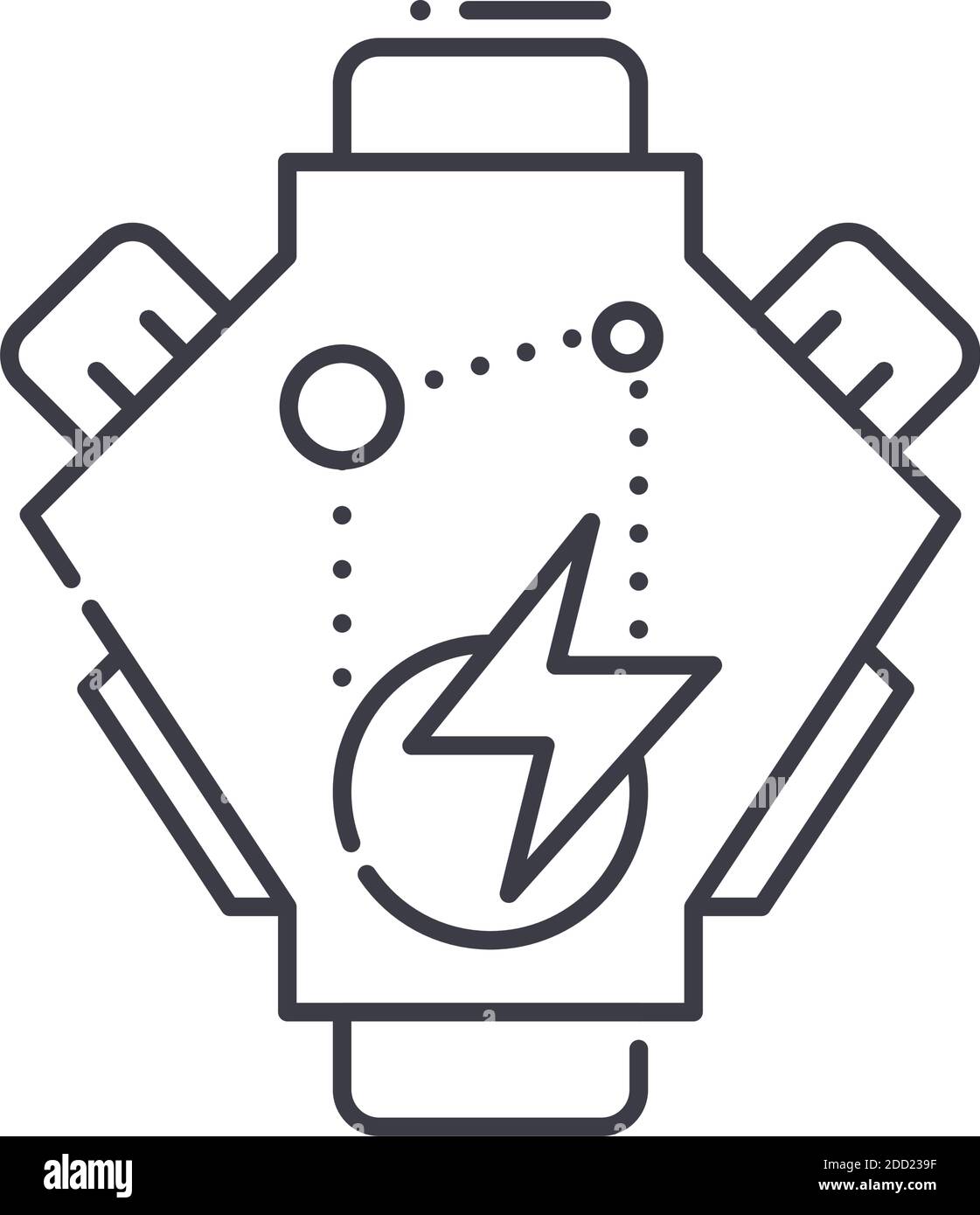 Engine turnup icon, linear isolated illustration, thin line vector, web ...