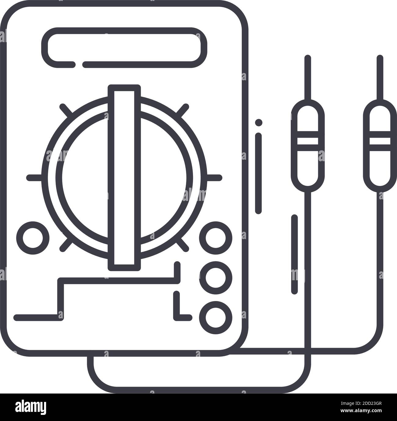 Electrical service concept icon, linear isolated illustration, thin ...