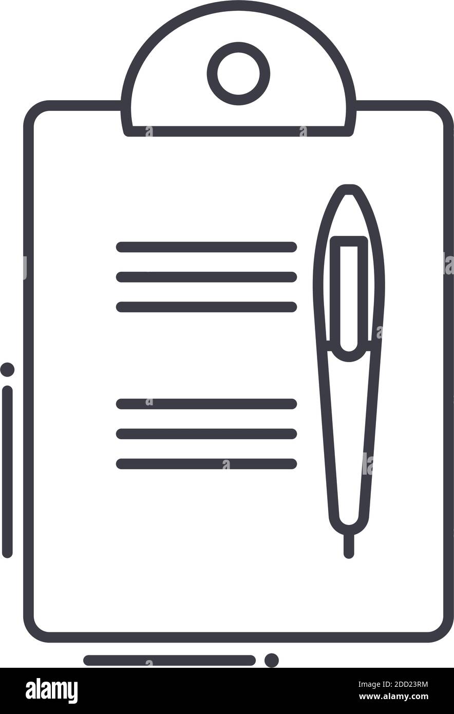 Enroll icon, linear isolated illustration, thin line vector, web design ...