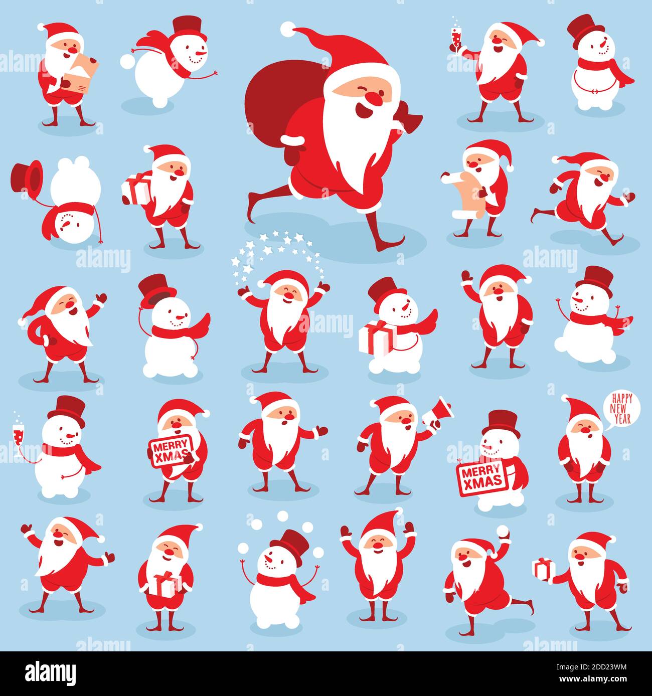Christmas Santa characters Stock Vector Image & Art - Alamy
