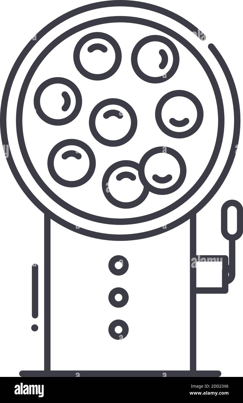 Drops candy icon, linear isolated illustration, thin line vector, web ...