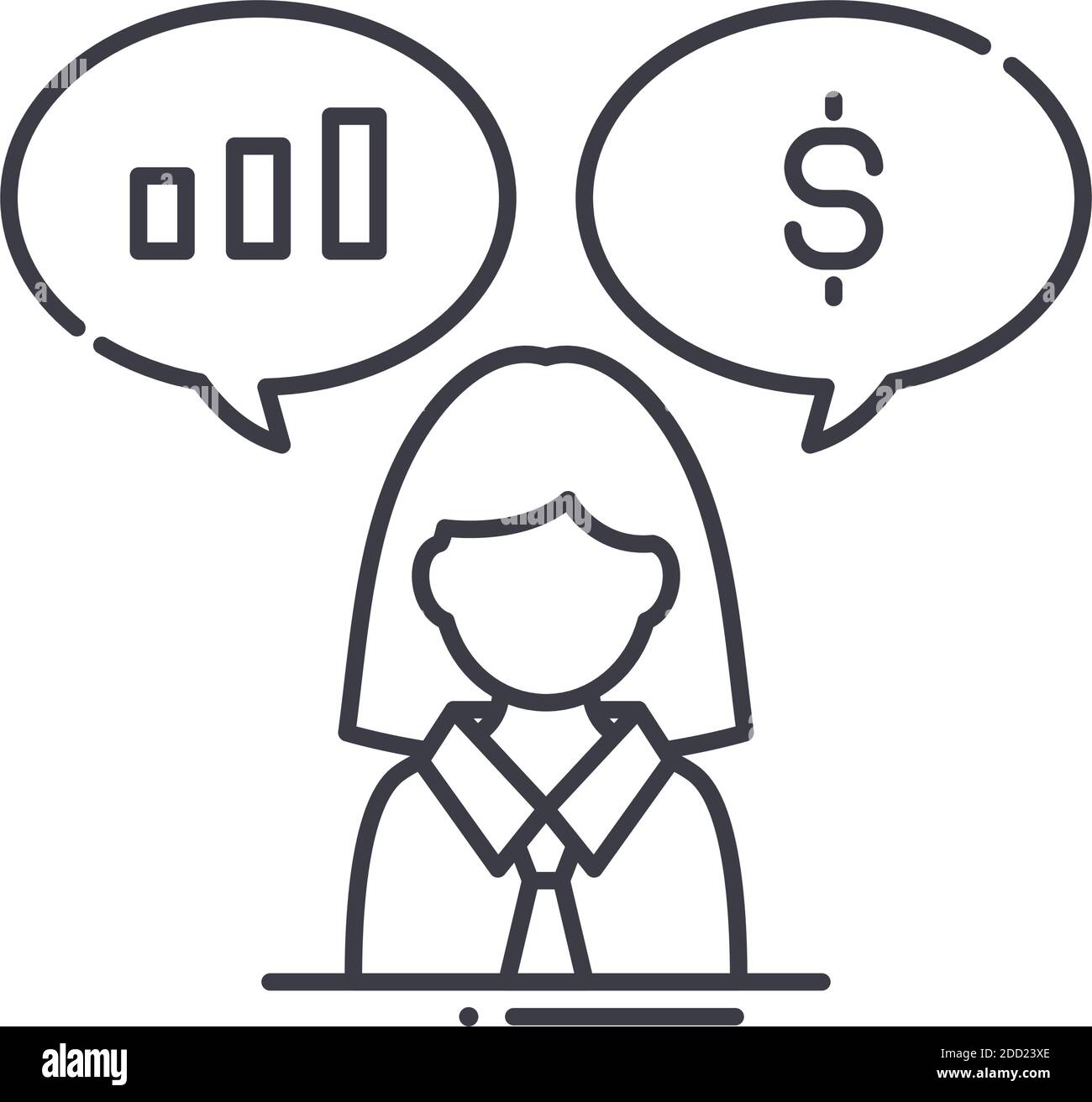 Equities icon, linear isolated illustration, thin line vector, web ...