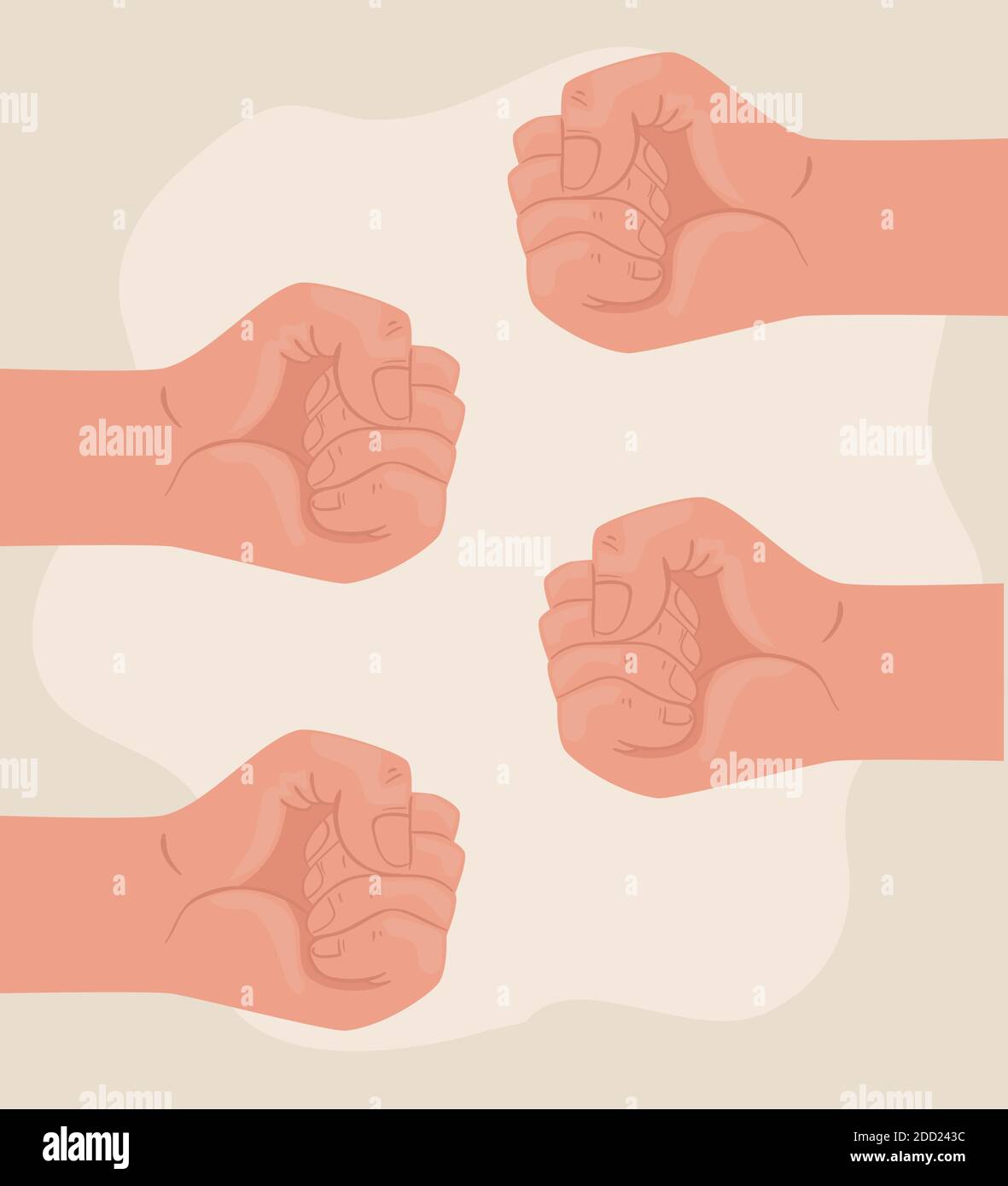 international human rights poster with hands fist fighters Stock Vector ...