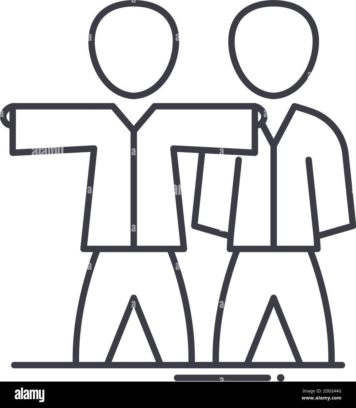 Encourage training icon, linear isolated illustration, thin line vector ...