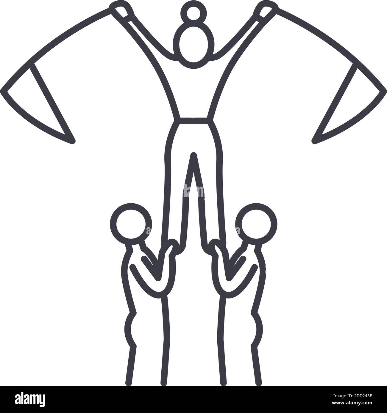 Encourage icon, linear isolated illustration, thin line vector, web ...