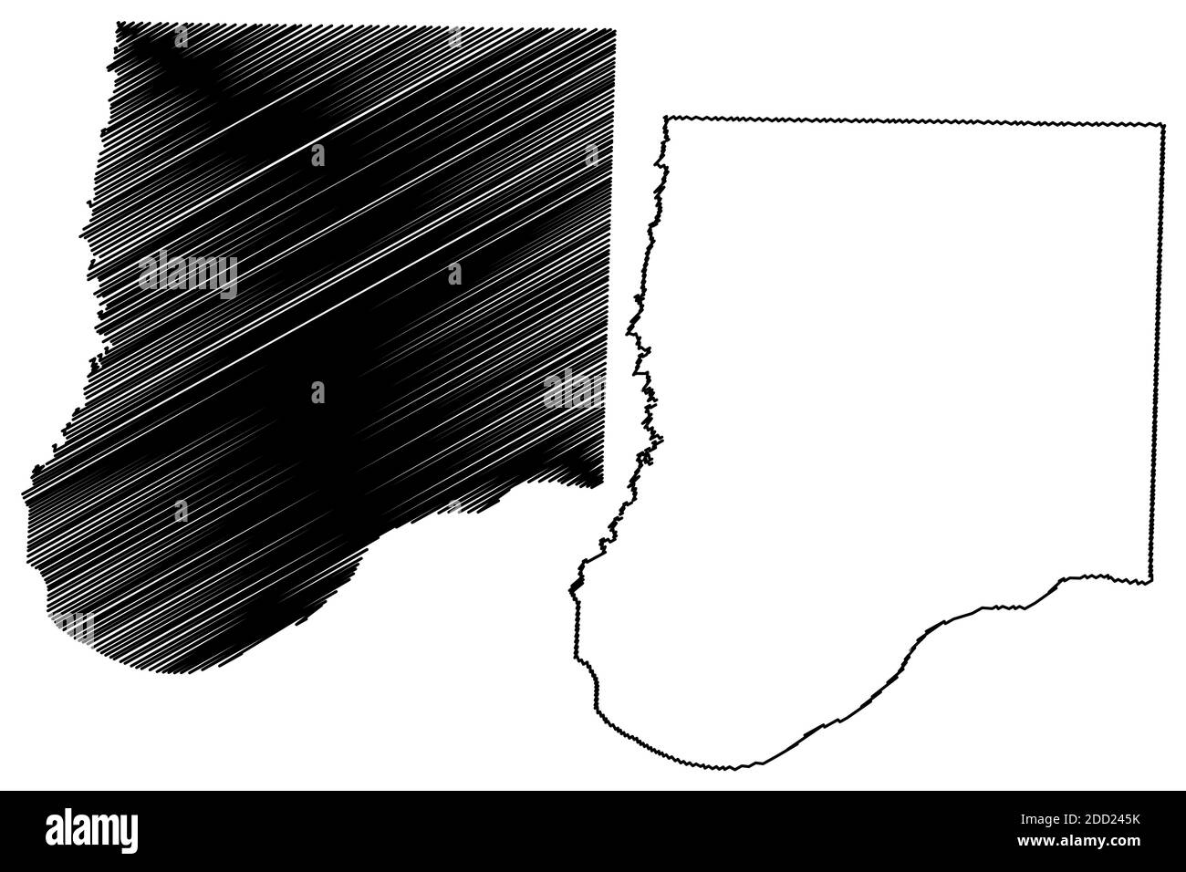 Callaway vector outline map Black and White Stock Photos & Images - Alamy