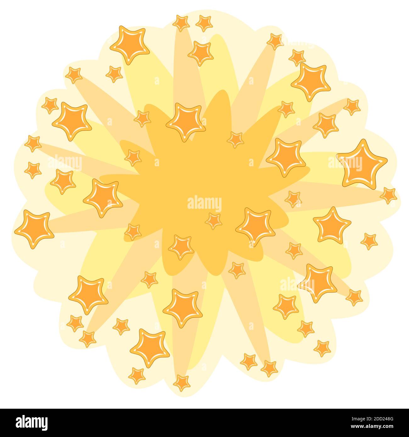 Abstract background. Asterisks. Cartoon flat style. Soft rounded clouds ...