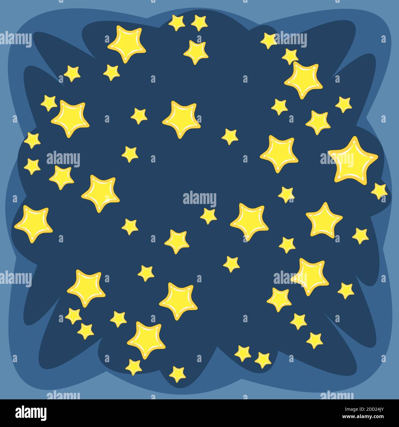 Abstract background. Asterisks. Cartoon flat style. Soft rounded clouds ...