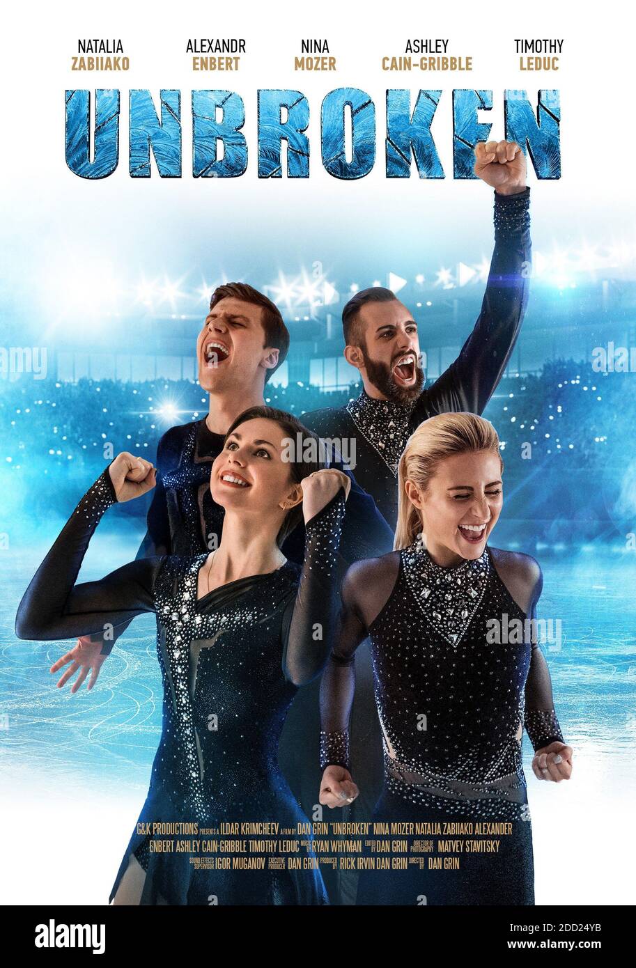 UNBROKEN, poster, back from left: Alexandr Enbert, Timothy LeDuc, front ...