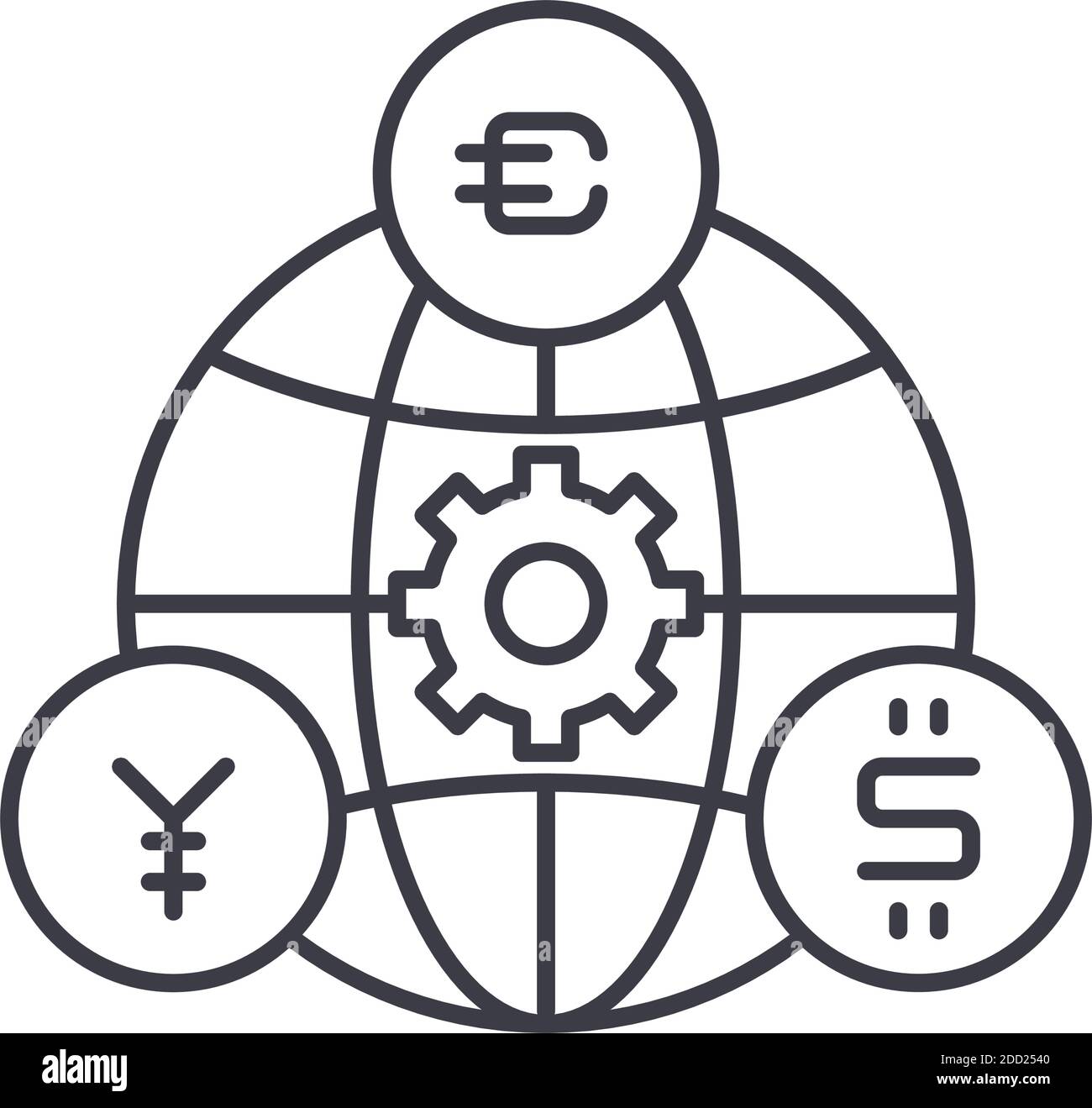 Exchange rate icon, linear isolated illustration, thin line vector, web ...