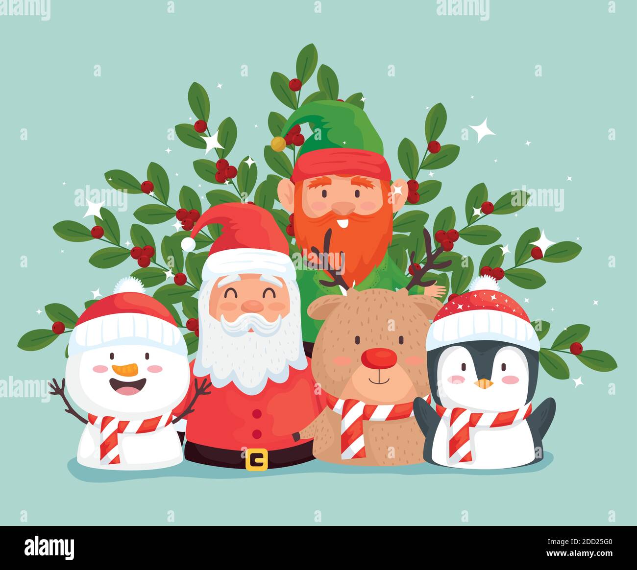 Christmas gnome santa helper Stock Vector Images - Alamy