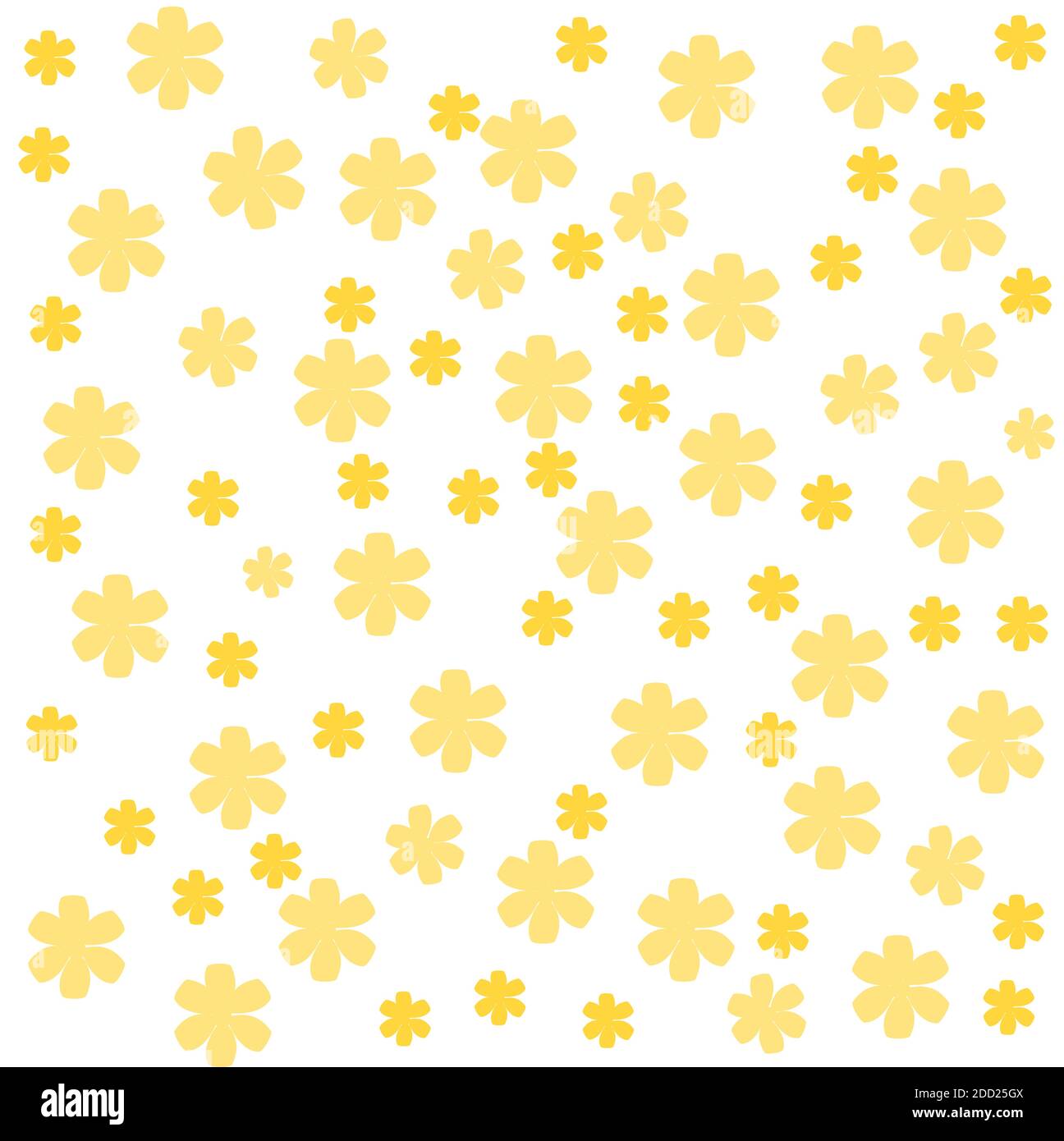 Abstract background with simple flowers. Cartoon flat style ...