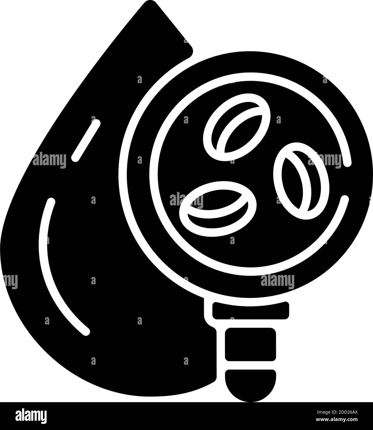 Blood cell test black glyph icon Stock Vector Image & Art - Alamy