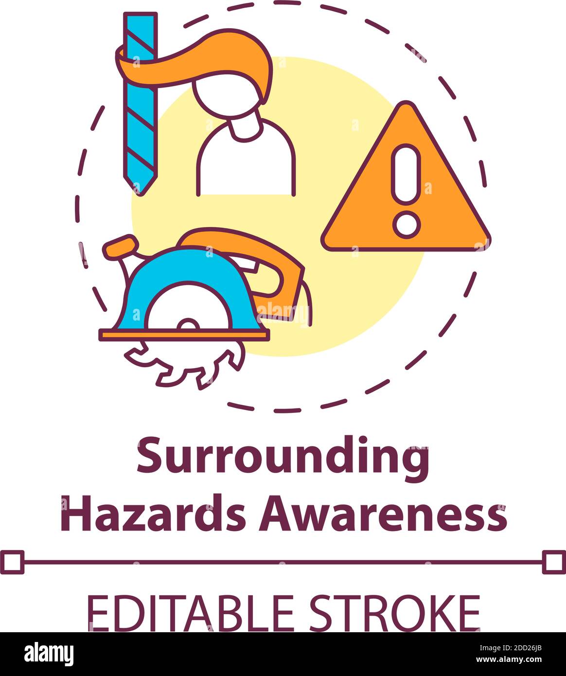 Surrounding hazards awareness concept icon Stock Vector Image & Art - Alamy