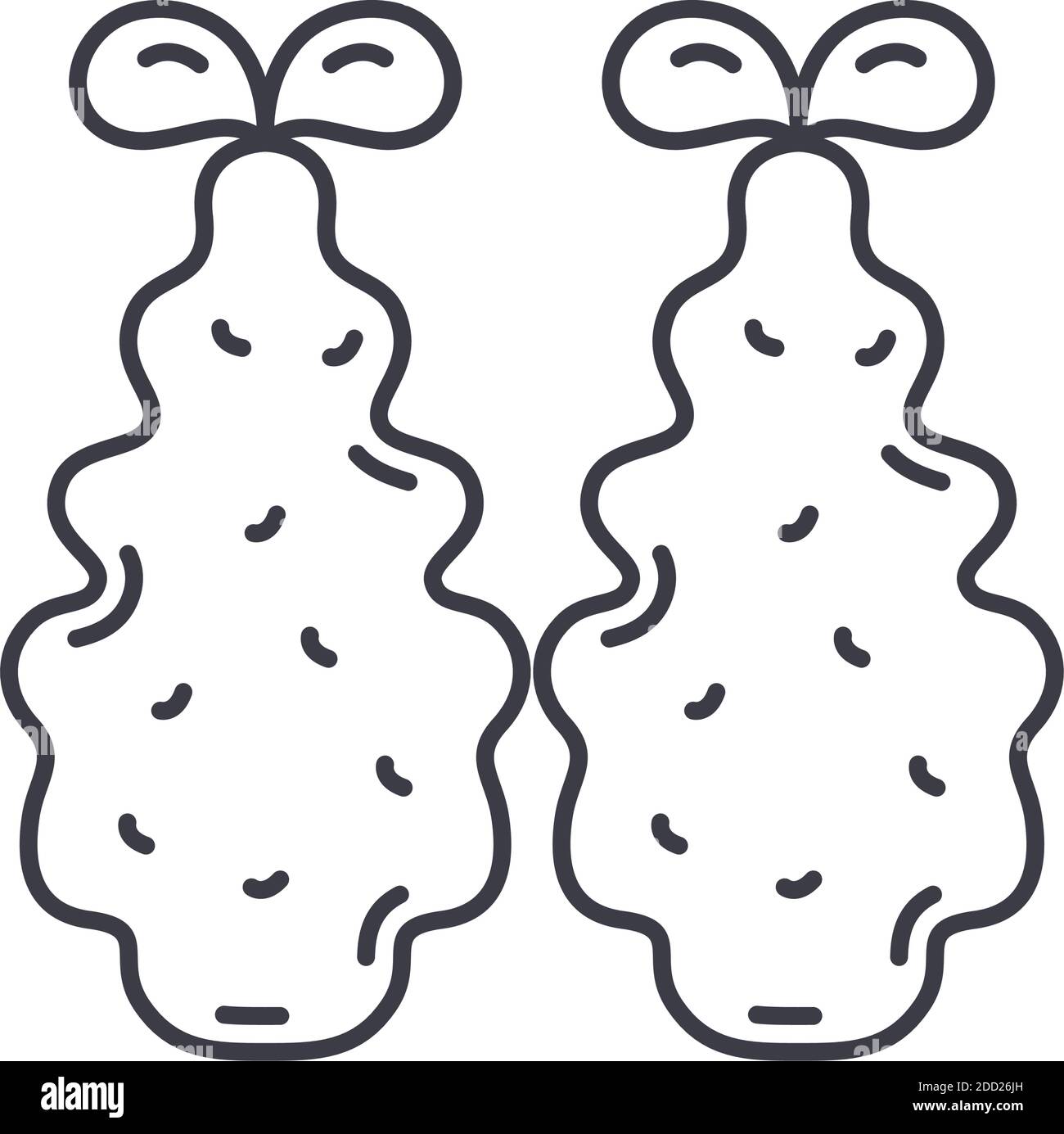 Ebi fry icon, linear isolated illustration, thin line vector, web ...