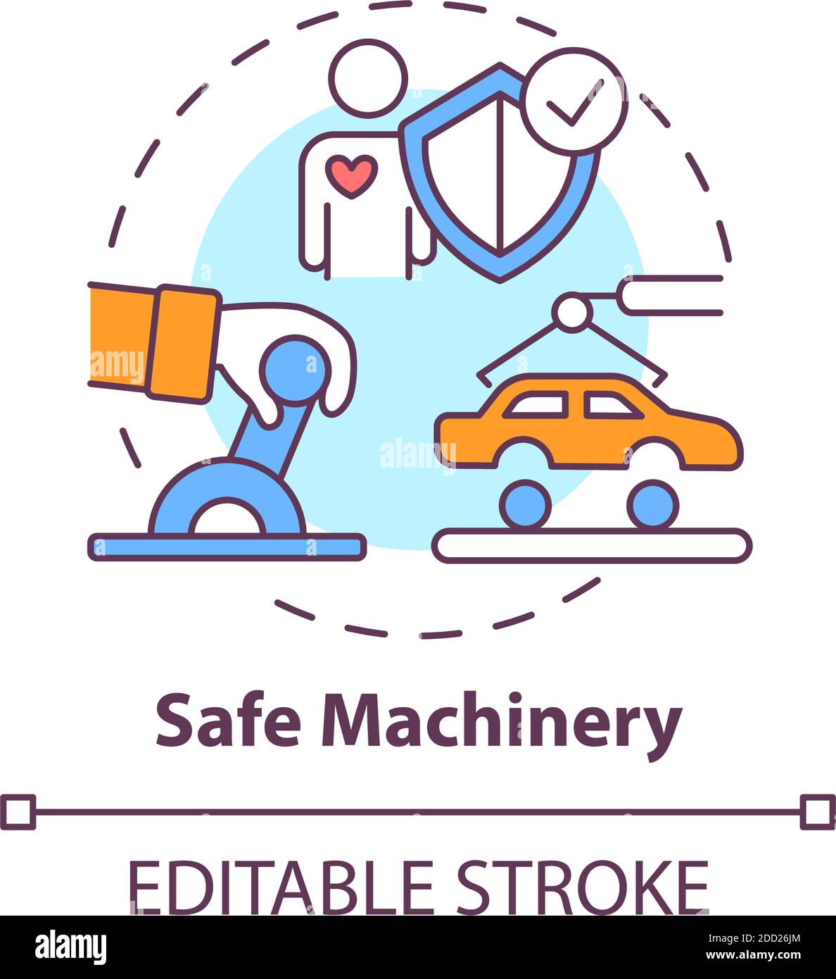 Safe machinery concept icon Stock Vector Image & Art - Alamy