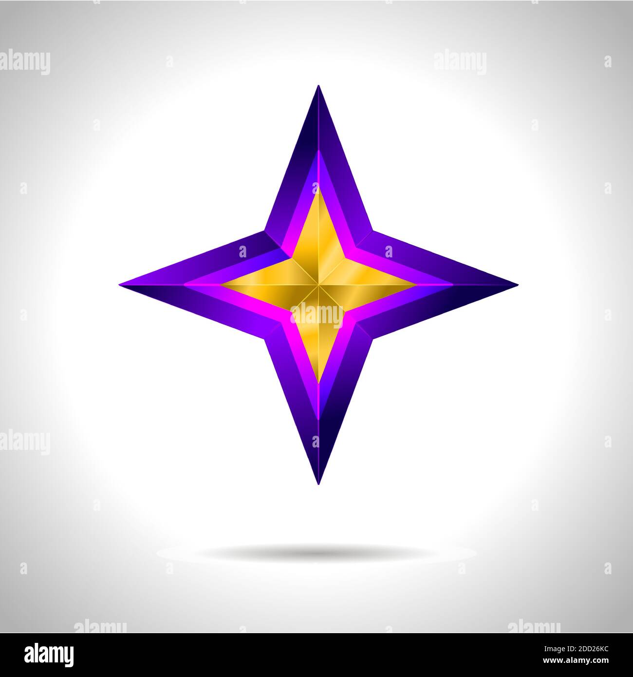 illustration of a purple star on steel background. vector file included ...